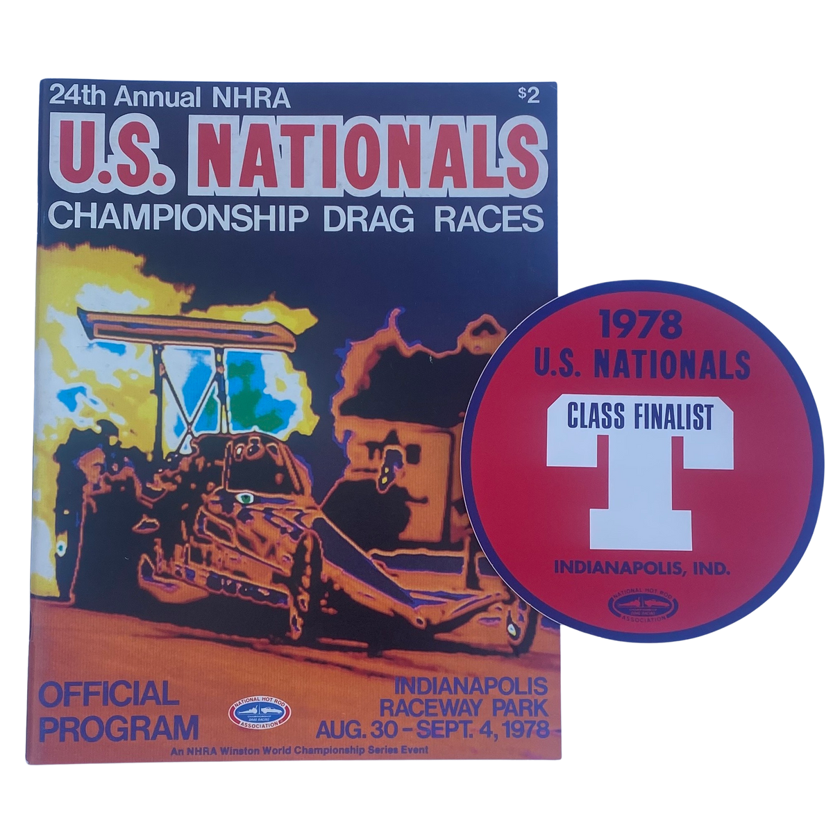 NHRA 1978 US NATIONALS Indy Official Program/Decal Bundle – Merchants ...
