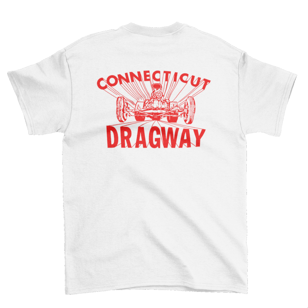 CT DRAGWAY Connecticut 1960's Dragster Logo White – Merchants of Speed