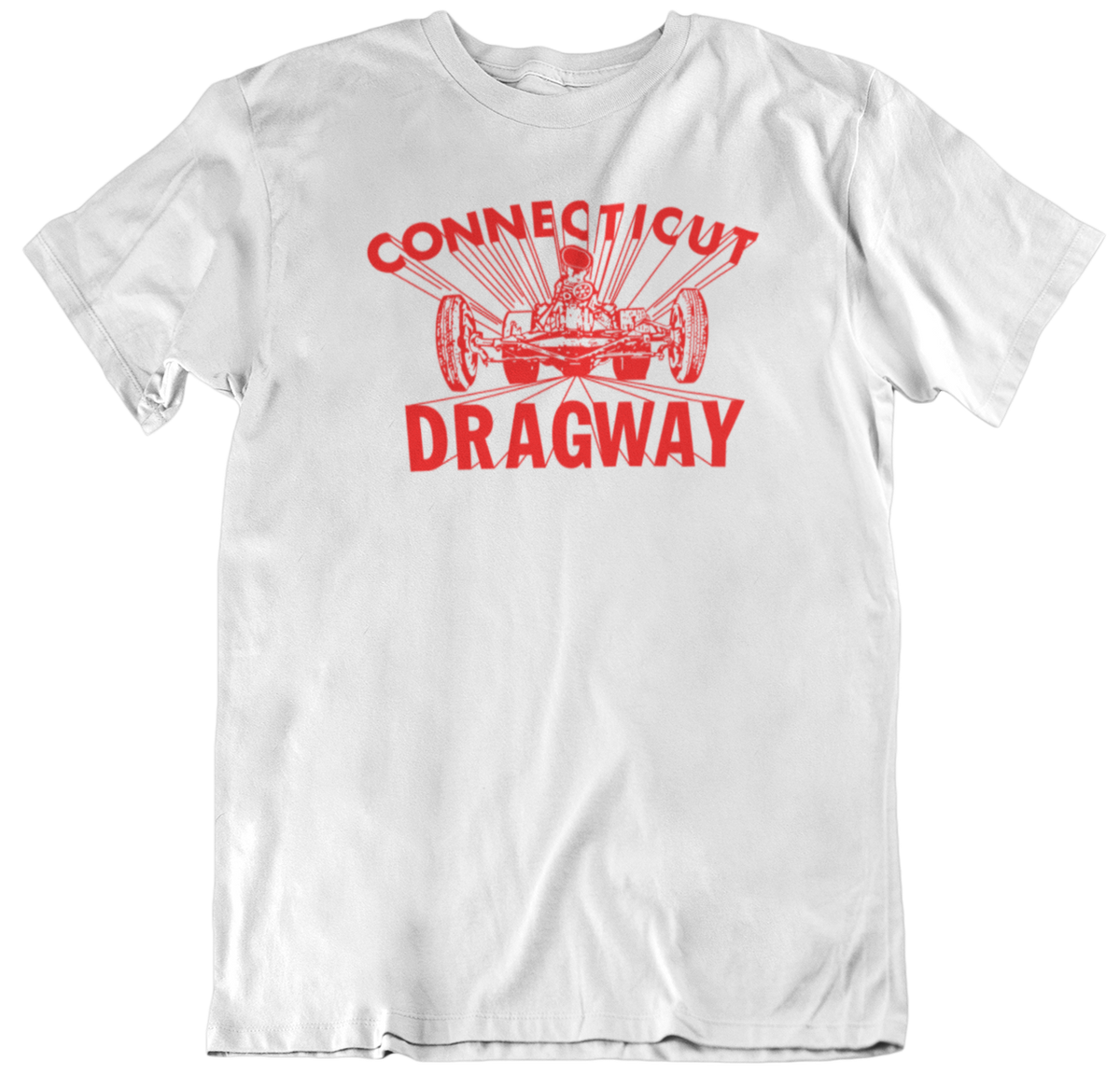 CT DRAGWAY Connecticut 1960's Dragster Logo White – Merchants of Speed