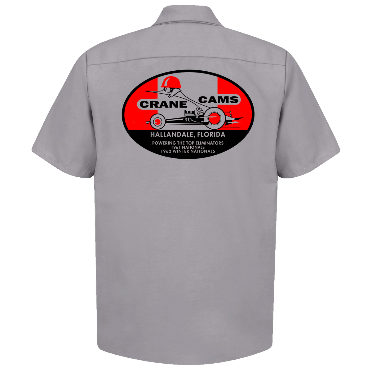 CRANE CAMS Top Eliminator Gray Button Down Work Shirt – Merchants of Speed
