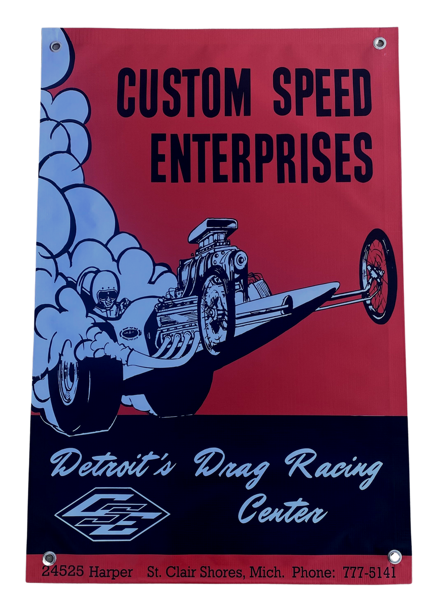 CUSTOM SPEED ENTERPRISES Speed Shop Wall Banner – Merchants of Speed