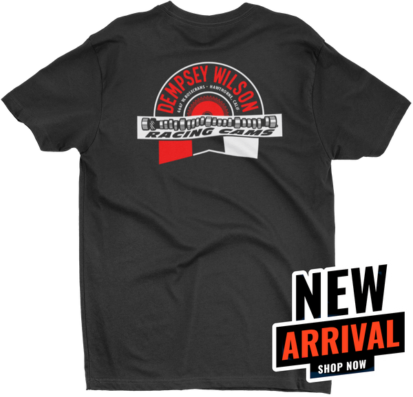 DEMPSEY WILSON Racing Cams Black Tall Tee T-Shirt – Merchants of Speed