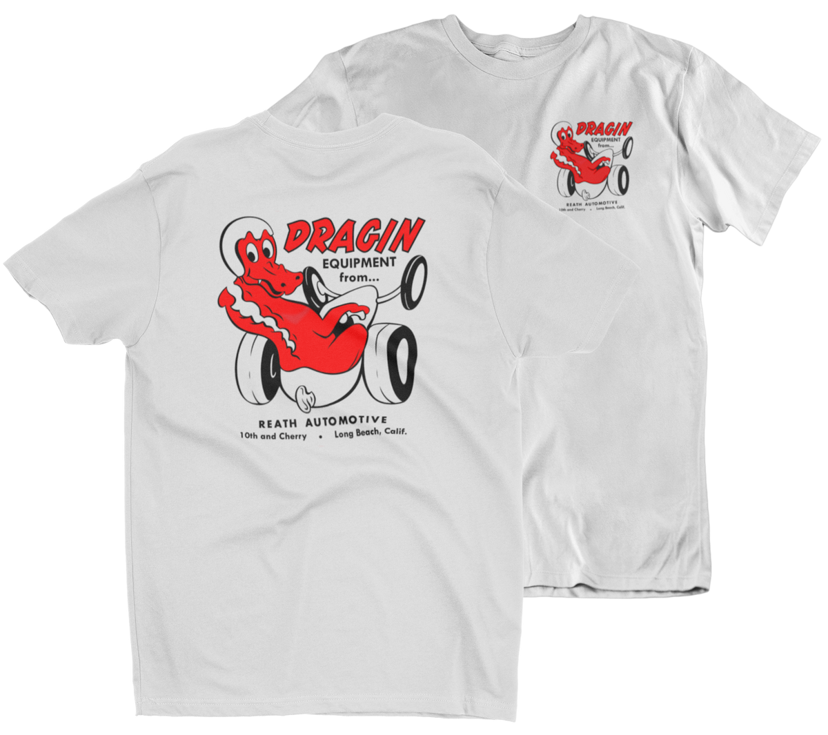 DRAGIN Equipment Reath Automotive White Tall T-Shirt – Merchants of Speed