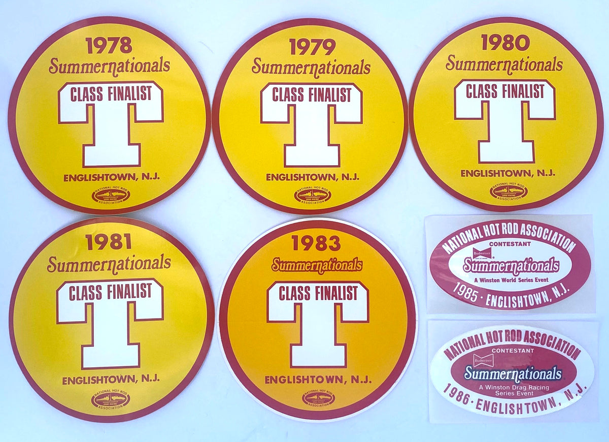 NHRA ENGLISHTOWN SUMMERNATIONALS Decal Lot 1978 to 1986 – Merchants of ...