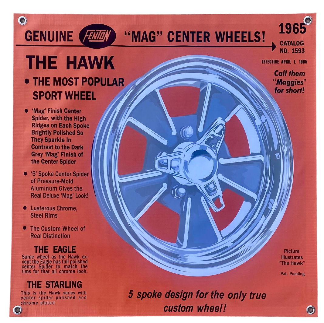 FENTON THE HAWK Mag Center Wheel Ad Banner – Merchants of Speed