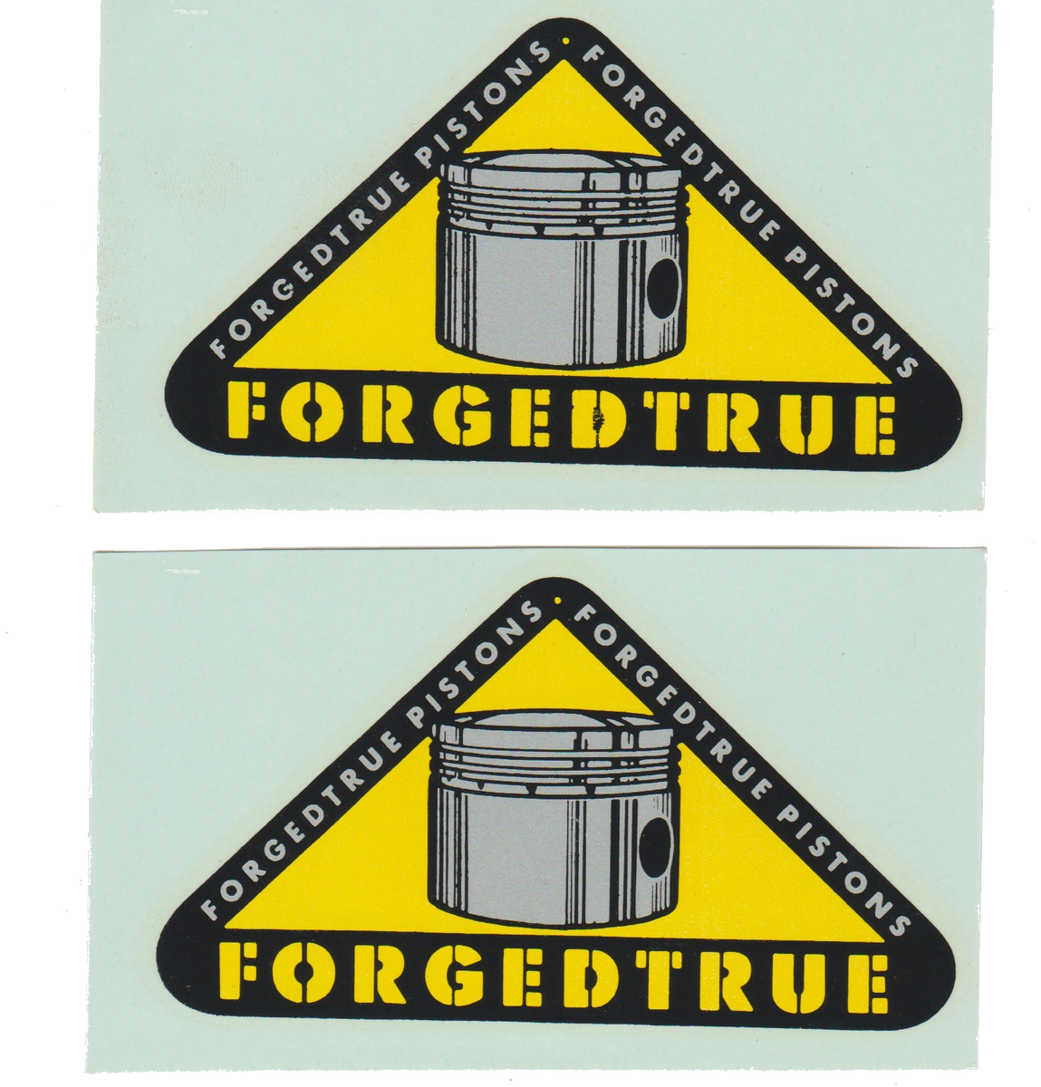 FORGED TRUE PISTONS Original Vintage Water Slide Decals Decal Set (2 ...