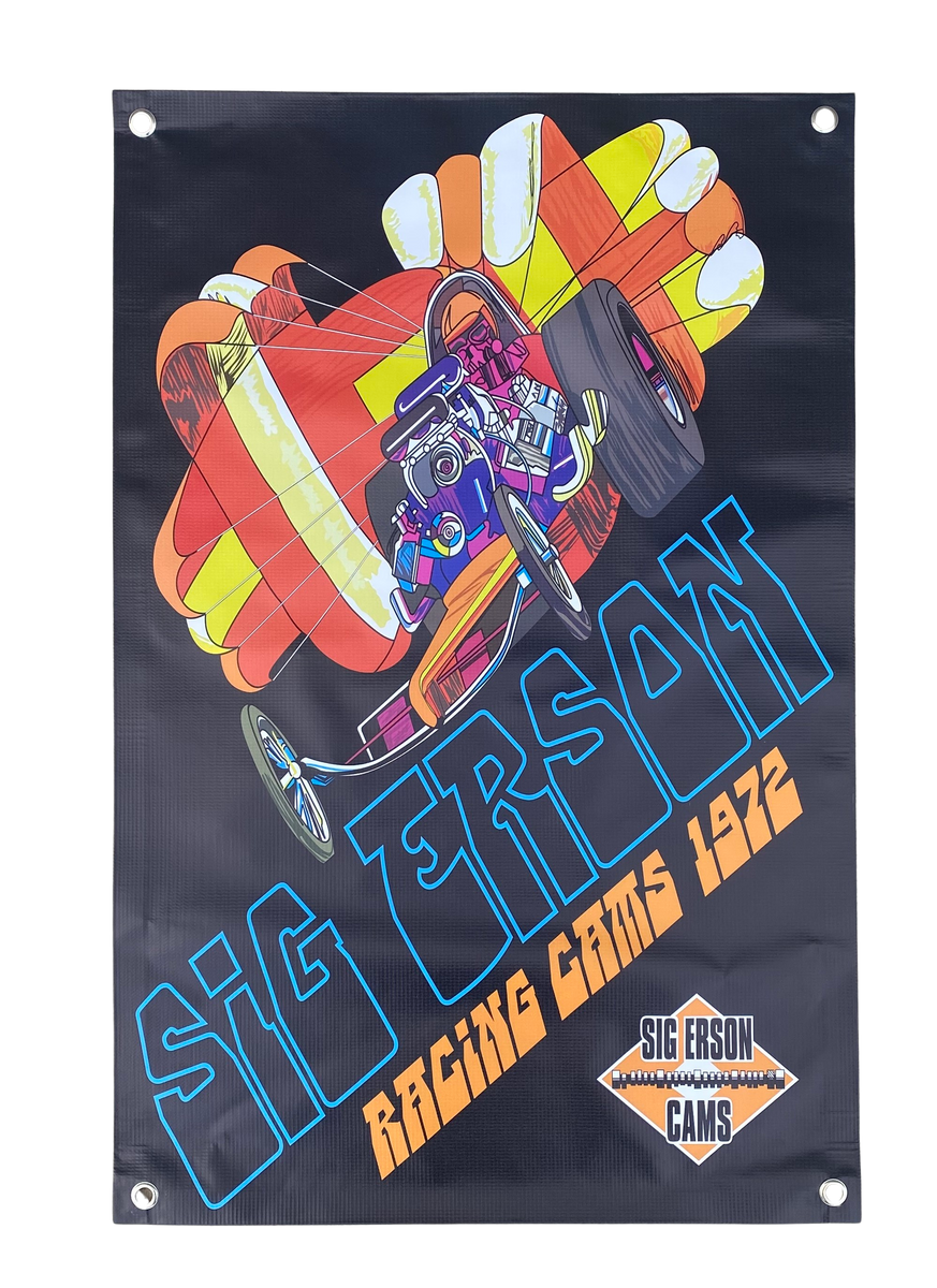SIG ERSON RACING CAMS 1972 Catalog Cover Shop Banner – Merchants of Speed