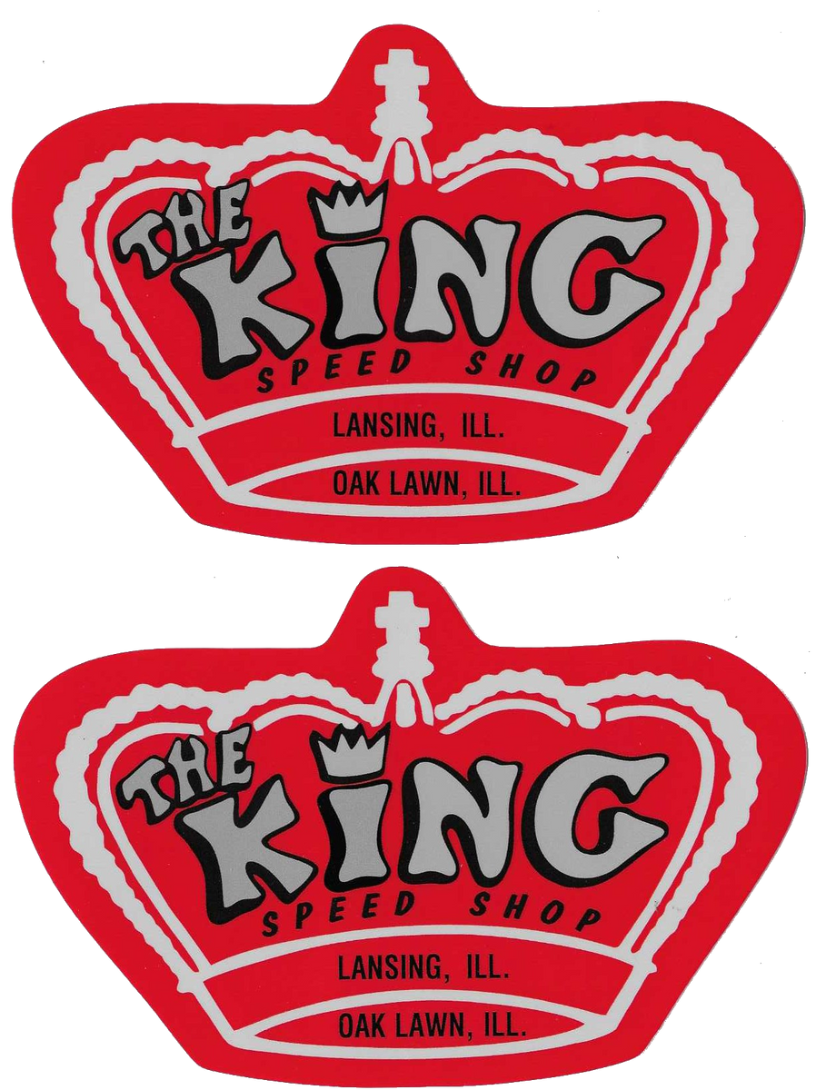 THE KING SPEED SHOP Crown Logo Decal Set Pair (x2) – Merchants of Speed