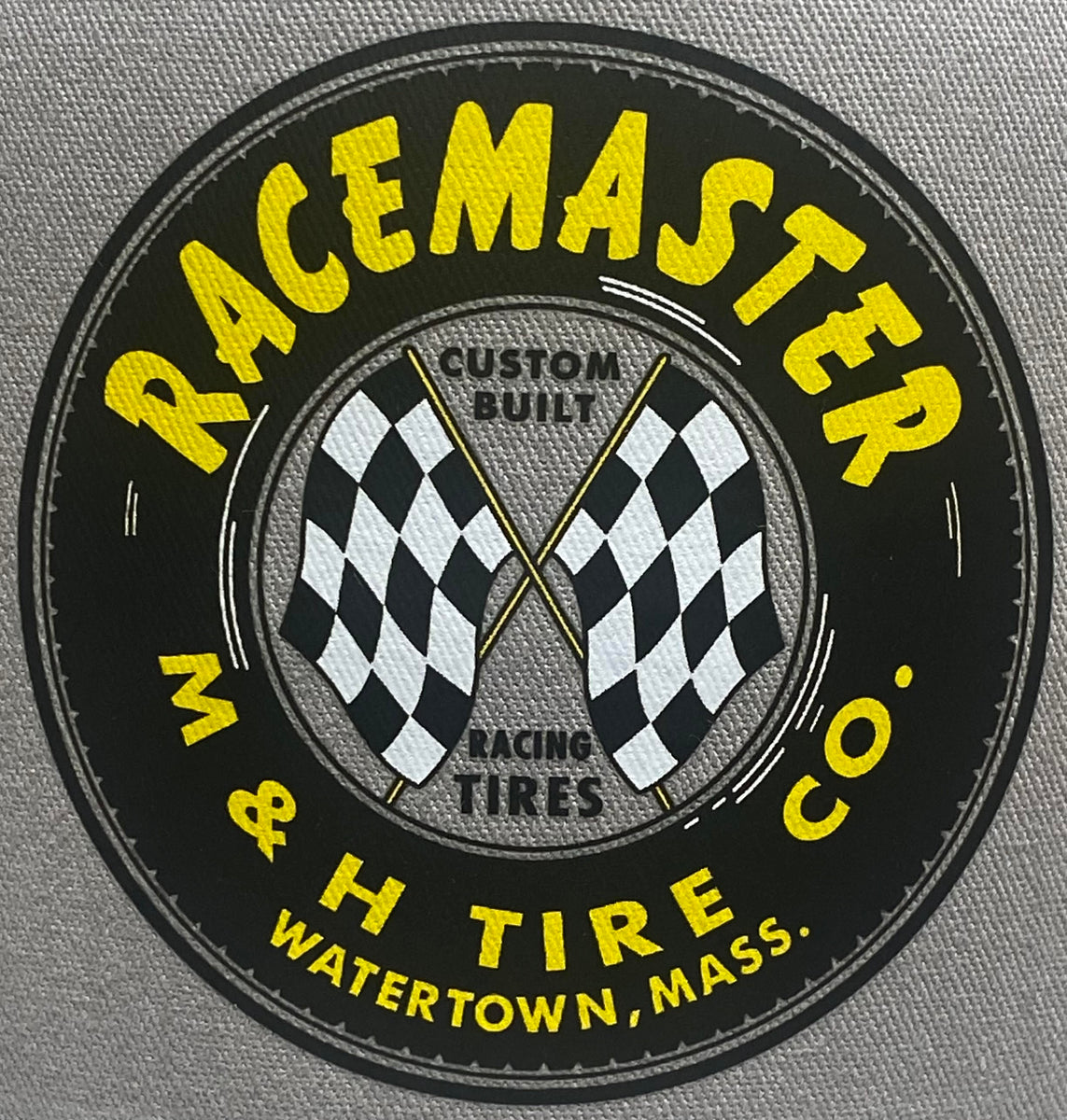 M&H Racemaster Tire Co. Silver/Black Flat Brim Trucker Hat – Merchants ...