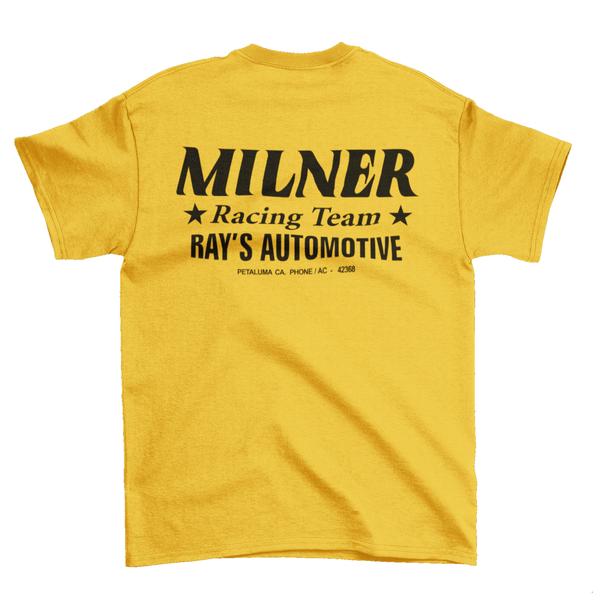 MILNER RACING TEAM Gold Tee American Graffiti – Merchants of Speed