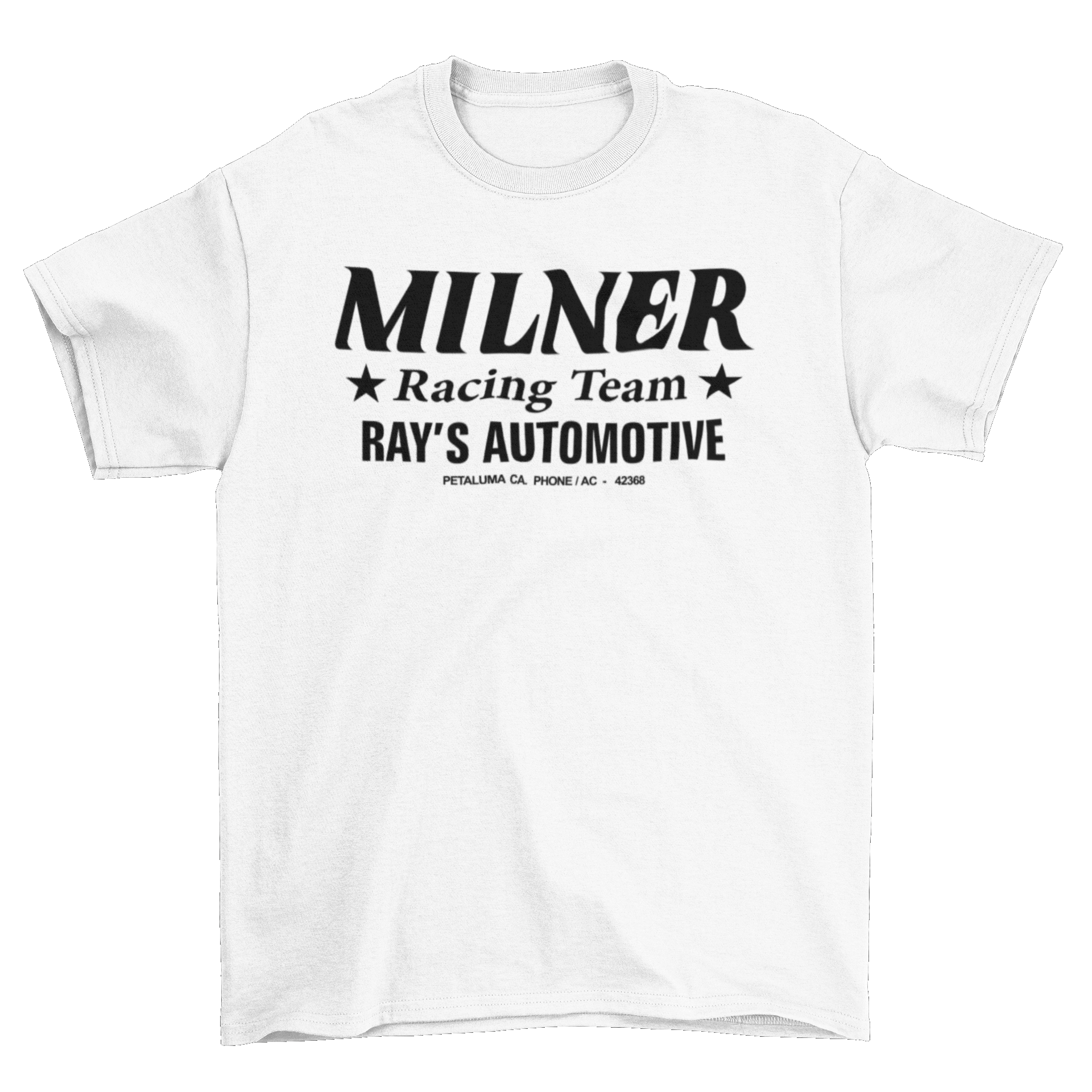 MILNER RACING TEAM White Tee American Graffiti – Merchants of Speed
