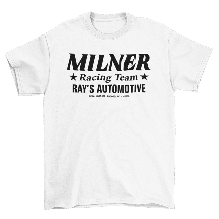 MILNER RACING TEAM White Tee American Graffiti – Merchants of Speed