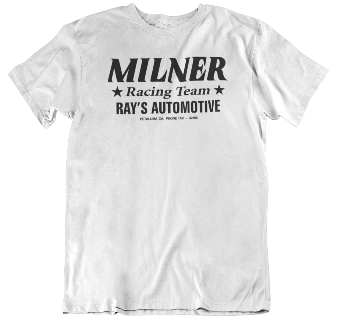 MILNER RACING TEAM White Tee American Graffiti – Merchants of Speed