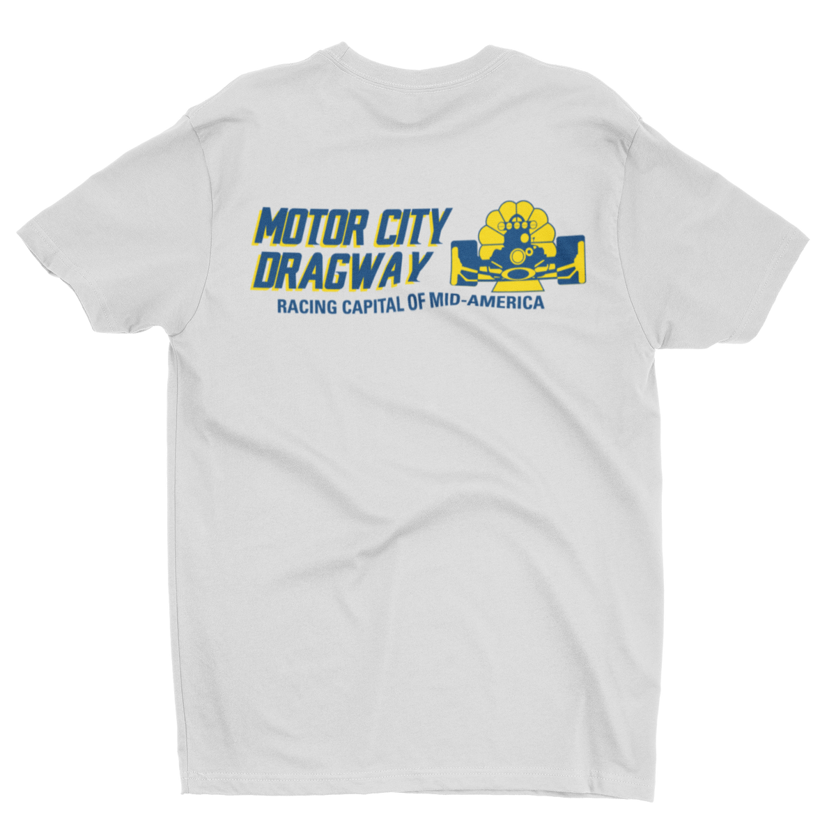 MOTOR CITY DRAGWAY Michigan Logo White Tee – Merchants of Speed