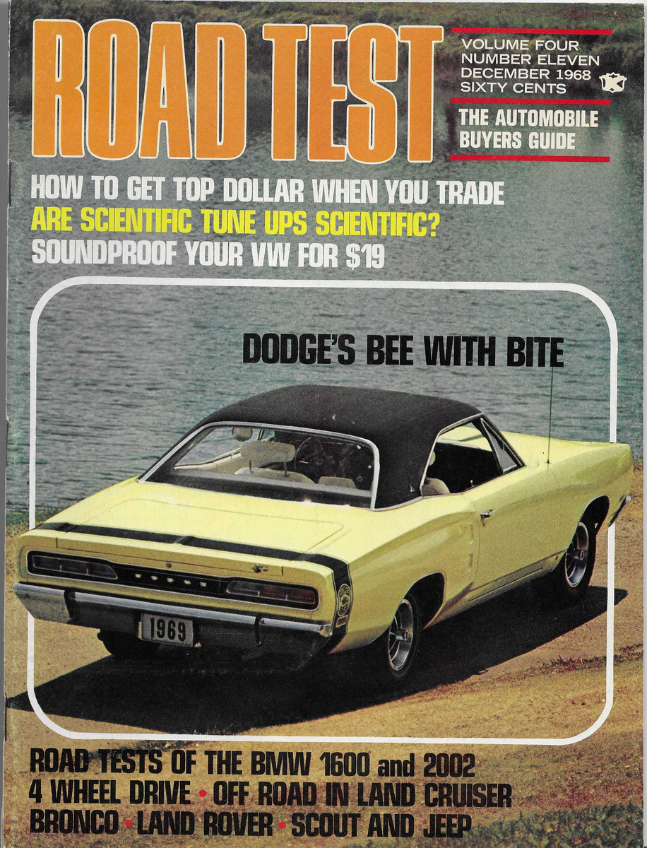 ROAD TEST Magazine December 1968 Dodge Super Bee Coronet R/T RARE ...