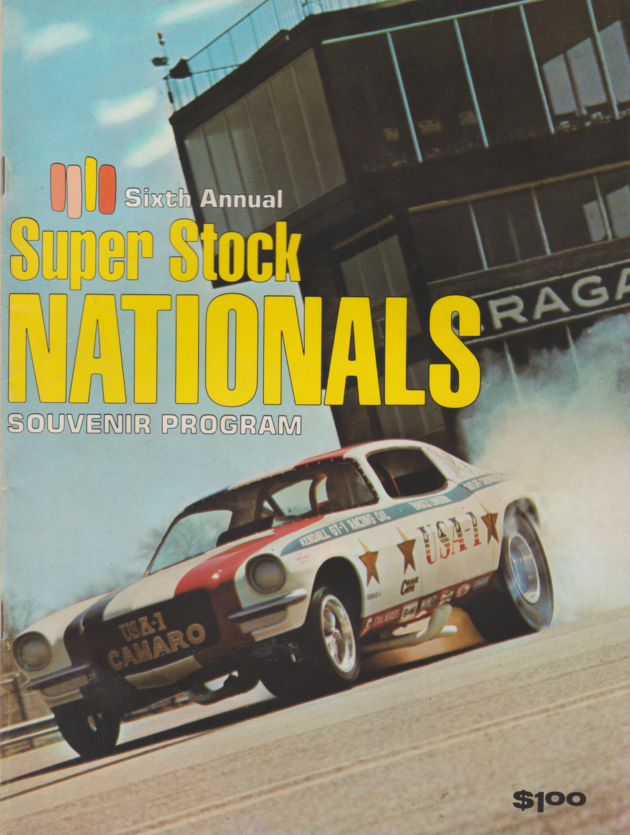 1970 SUPER STOCK Nationals Program YORK US30 PA Bruce Larson Camaro FC ...