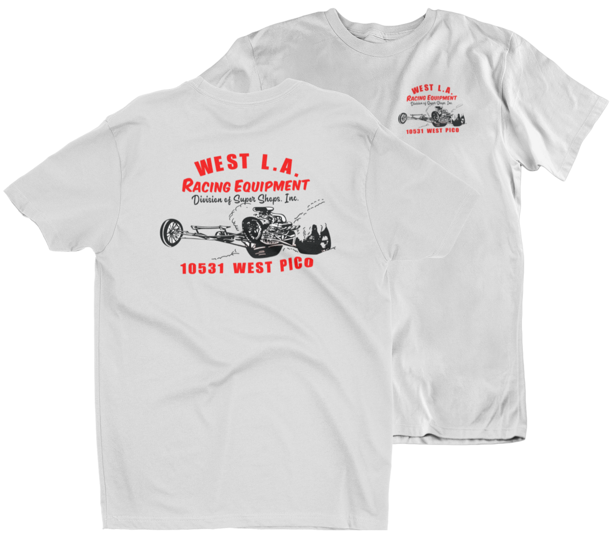 WEST LA Racing Equipment Speed Shop White Tee – Merchants of Speed