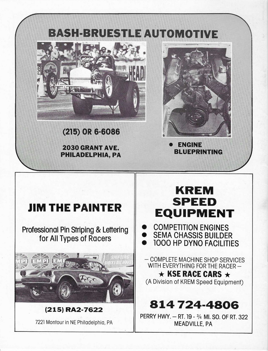 1977 NHRA Sportsman Invitational Drags Program York US30 Bruce Larson ...
