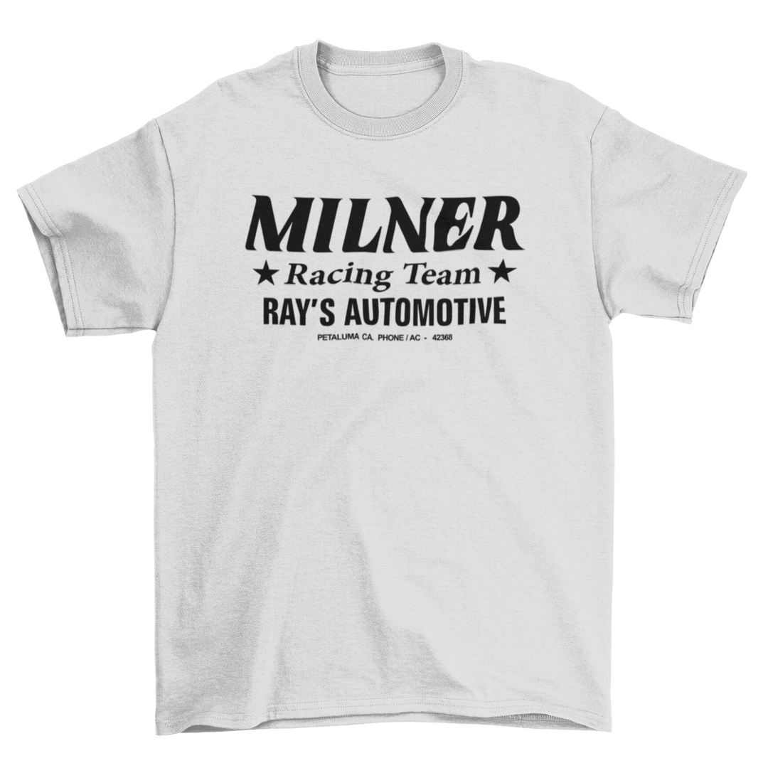 MILNER RACING TEAM White Tee American Graffiti – Merchants of Speed