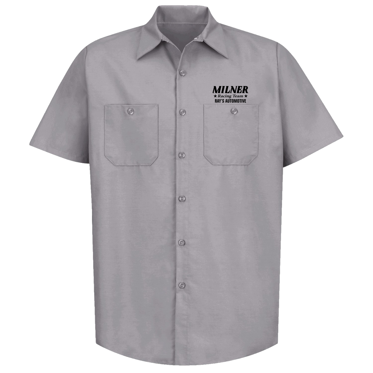 MILNER RACING TEAM Gray Button Down Shop Shirt – Merchants of Speed
