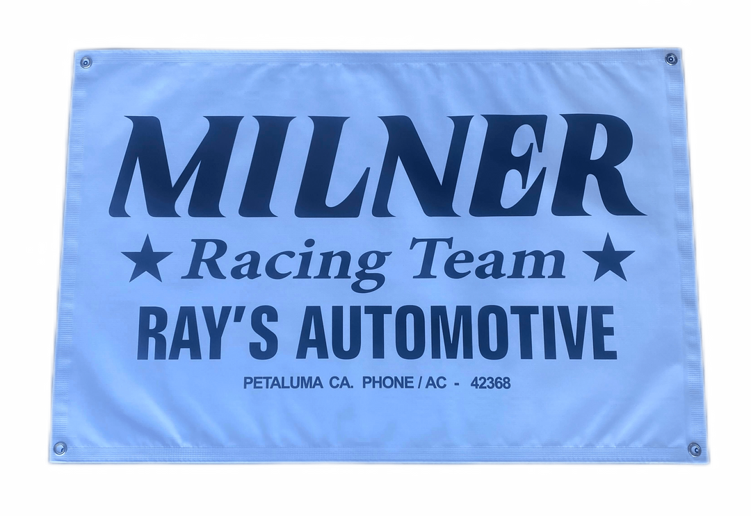 MILNER RACING TEAM Ray's Automotive White Garage Banner – Merchants of ...