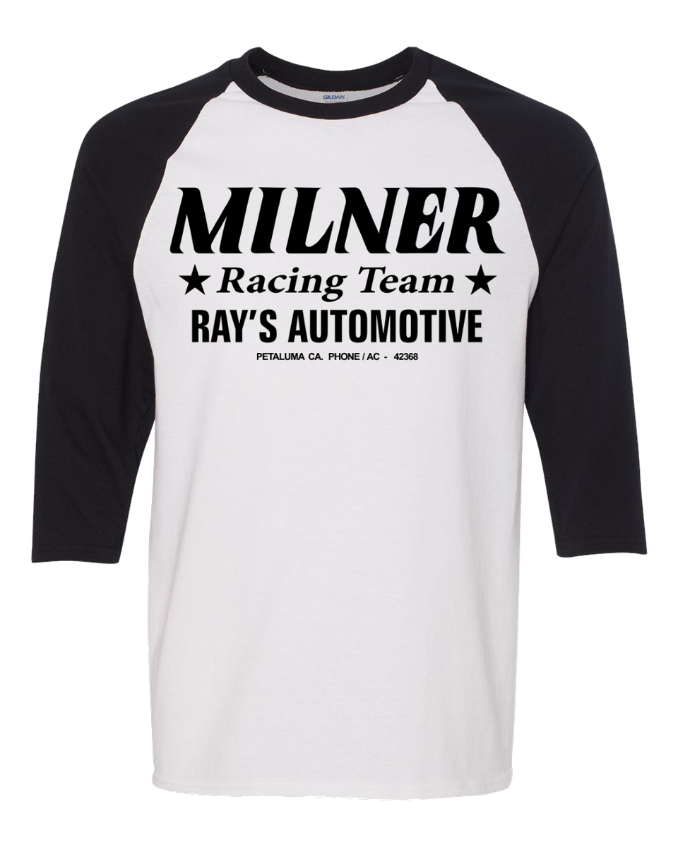 MILNER RACING TEAM American Grafitti Baseball Tee – Merchants of Speed