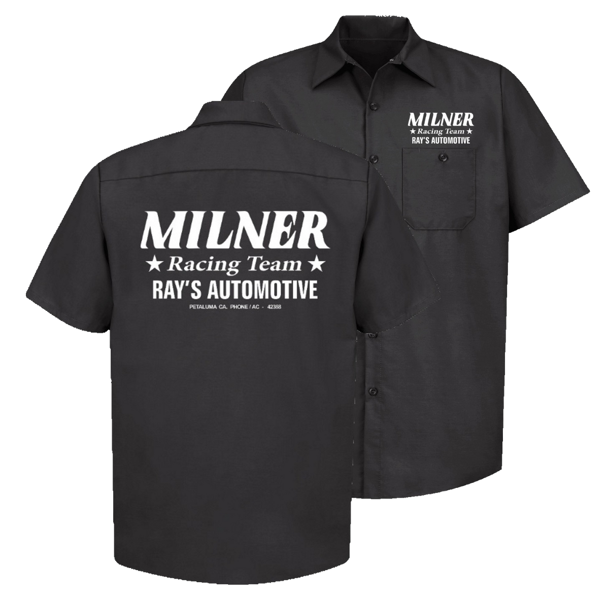MILNER RACING TEAM Black Button Down Shop Shirt – Merchants of Speed